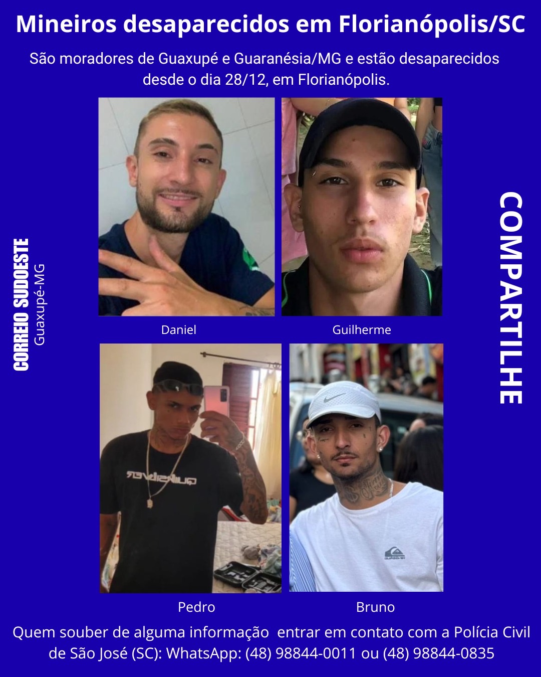 Internautas podem ajudar na localização de jovens guaxupeanos ...